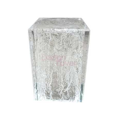 Clear Epoxy Resin Square Stool. Custom Designer Furniture Solution ...