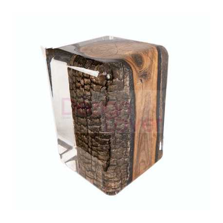 Clear Epoxy Resin Wood Stump Stool. Custom Designer Furniture Solution ...